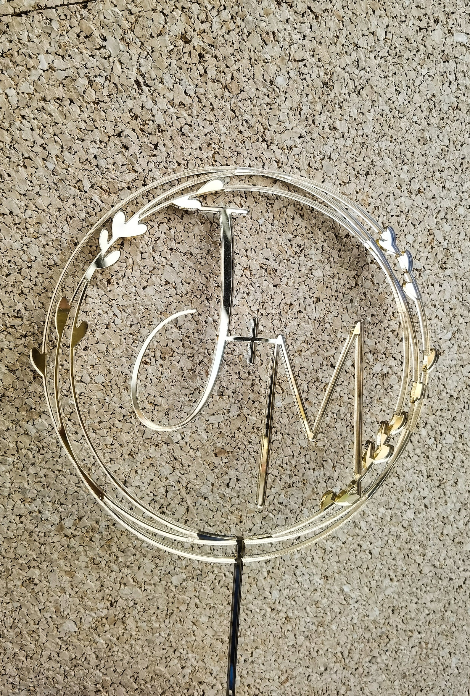 Gold Monogram Wedding Cake Topper Personalizedcustom Initials | Etsy