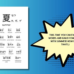 Educational Poster, Printable Kanji Poster, Kanji, Japanese Writing ...