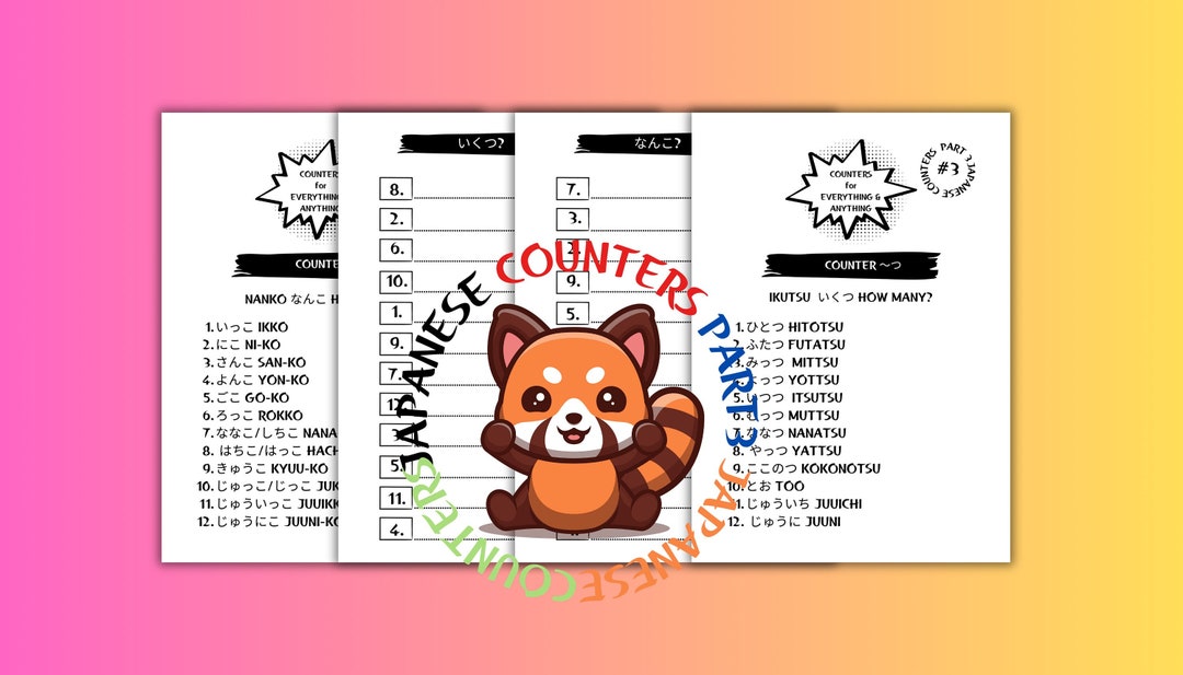 Japanese Counters for Beginners, Easy Grammar With Hiragana and Romaji ...