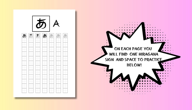 Writing Basic Hiragana for Beginners, Printable Step by Step Worksheets ...