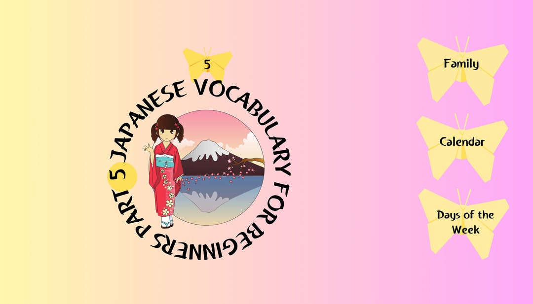 Japanese Vocabulary for Beginners Part 5, Family, Calendar, Months ...