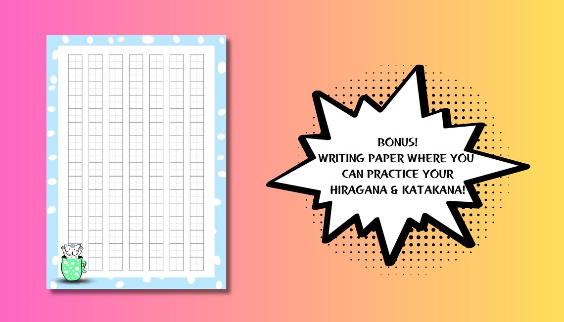 Hiragana and Katakana Bundle, Educational Poster, Japanese Alphabet ...