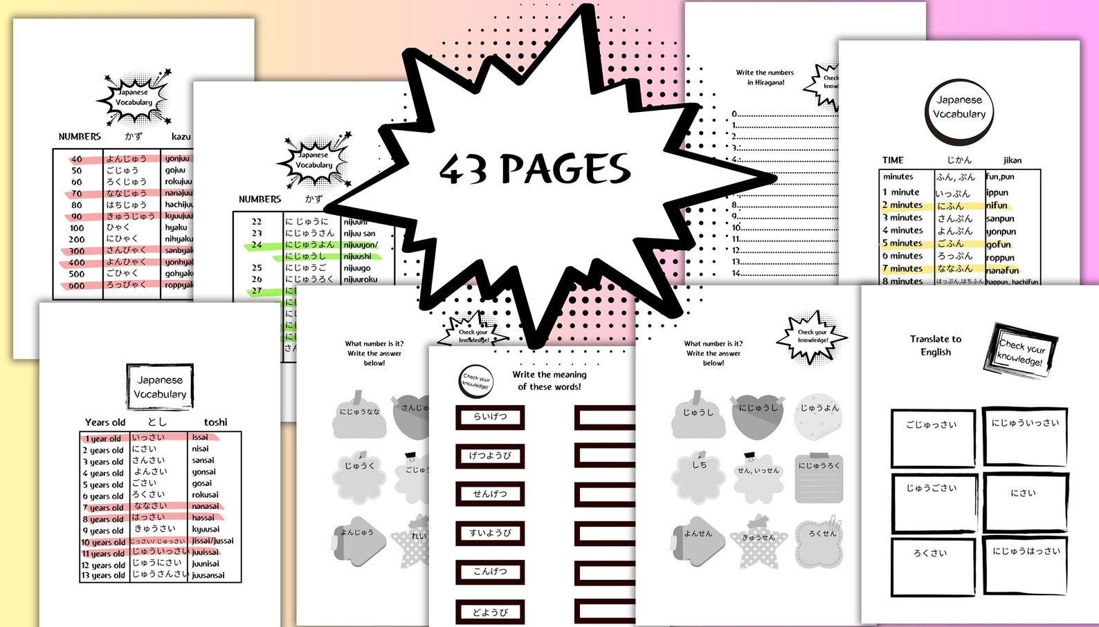 Japanese Vocabulary for Beginners Part 4, Time Age and Numbers in ...