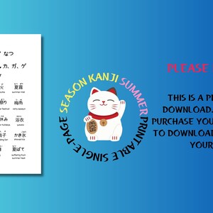 Educational Poster, Printable Kanji Poster, Kanji, Japanese Writing ...