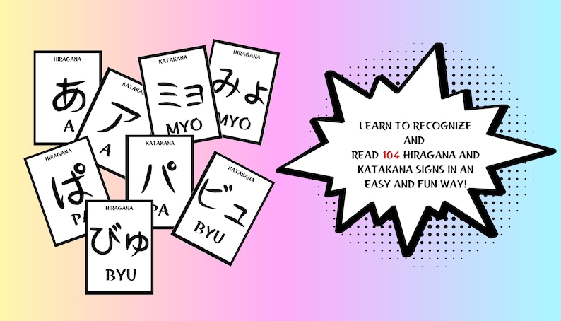 Printable Hiragana and Katakana Flashcards for Beginners With Romaji ...