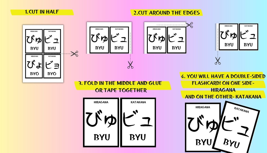 Printable Hiragana and Katakana Flashcards for Beginners With Romaji ...