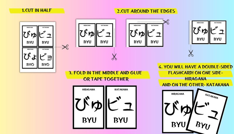 Printable Hiragana and Katakana Flashcards for Beginners With Romaji ...