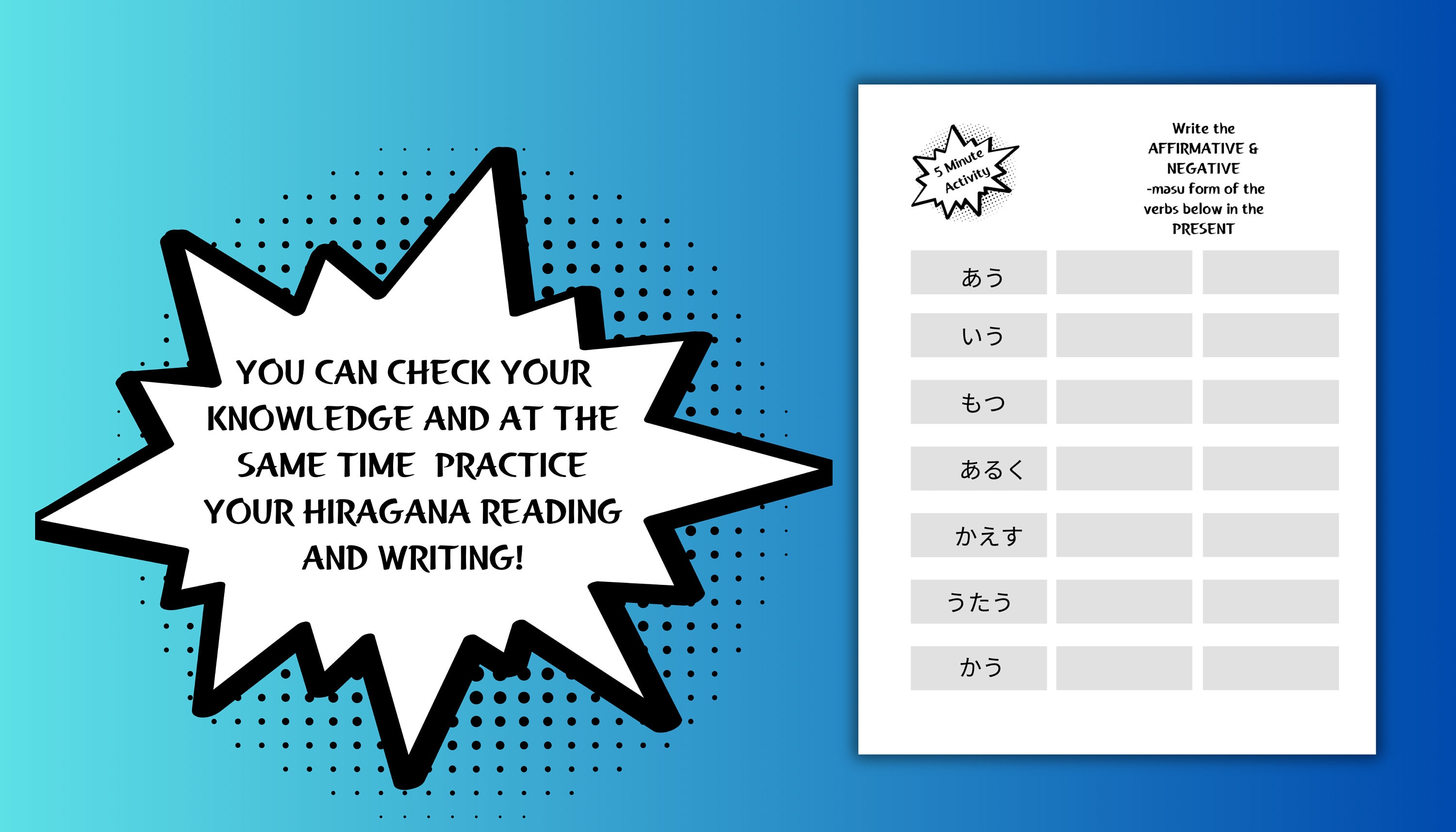 Japanese Regular Verbs for Beginners, Easy Grammar With Hiragana and ...