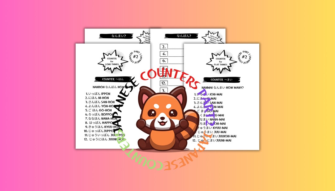 Japanese Counters for Beginners, Easy Grammar With Hiragana and Romaji ...