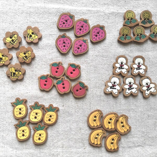 Fruit Buttons - Etsy