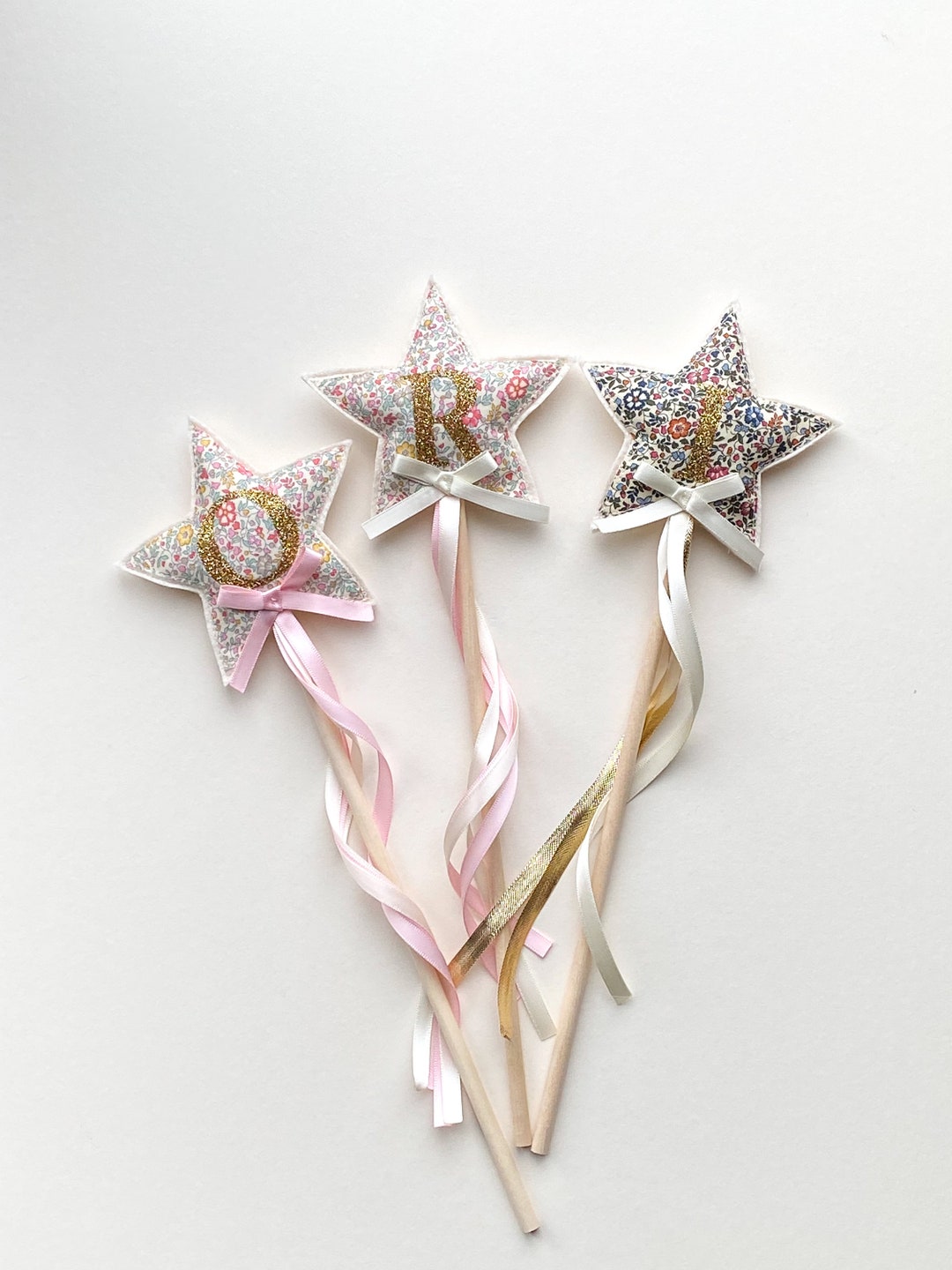 Liberty Fabric Number Wand, Birthday Wand, Wishing Wand, Fairy Wand ...