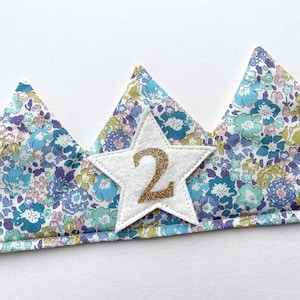 Fabric Crown With Removable Numbers, Adjustable Crown, Birthday Crown ...