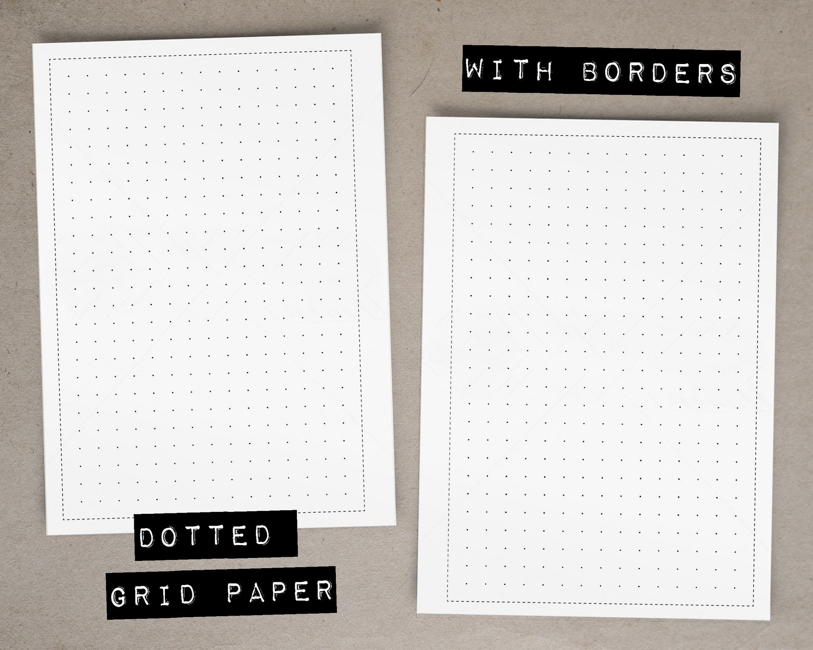 Printable Note Paper / A5 Lined Paper / Dotted Grid Paper / Lined Paper ...