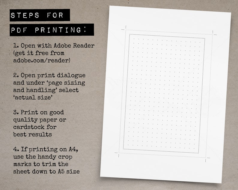 Printable Note Paper / A5 Lined Paper / Dotted Grid Paper / Lined Paper ...