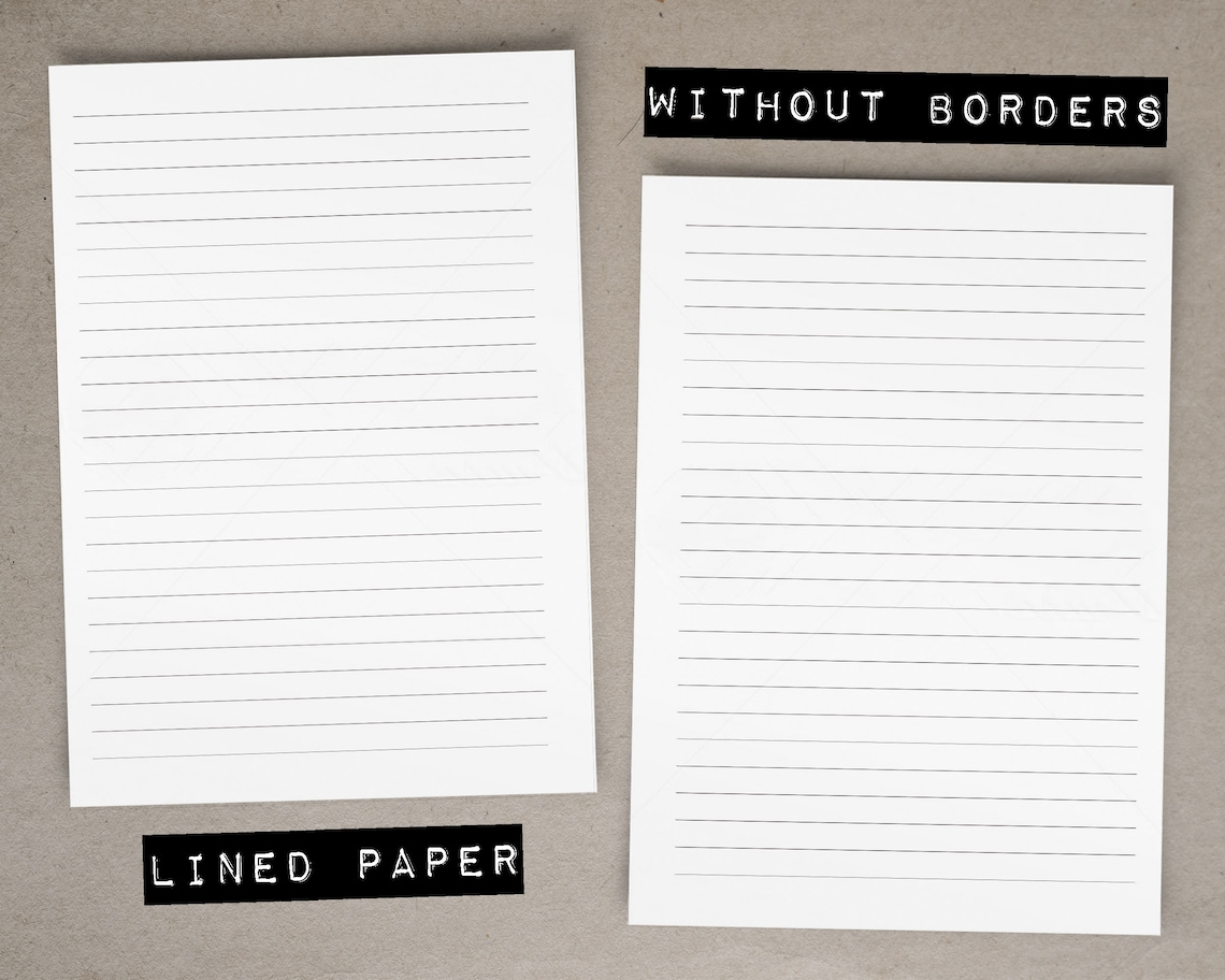 Printable Note Paper / A5 Lined Paper / Dotted Grid Paper / Lined Paper ...