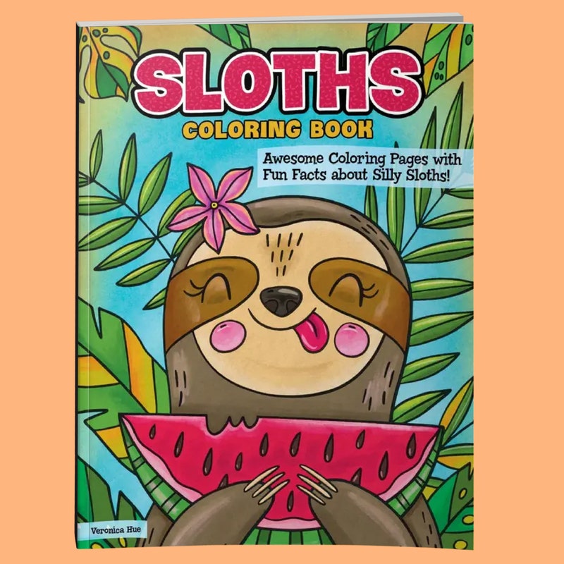 Sloth Coloring Book - Etsy