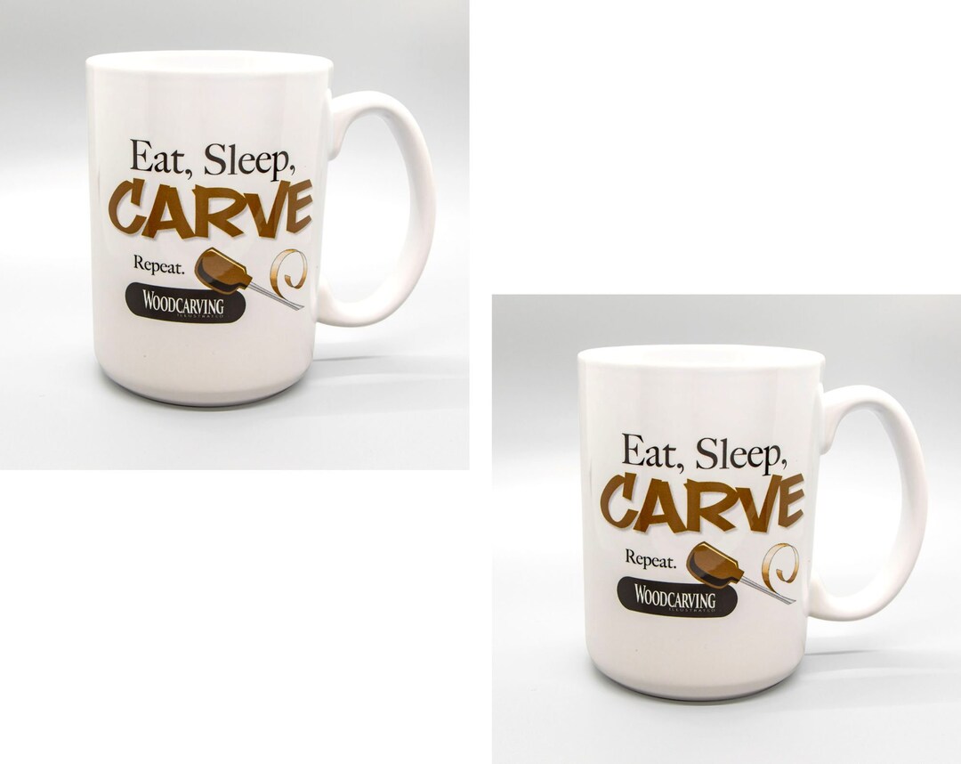 Set of 2 Eat Sleep Carve Coffee Mugs Special Offer: Save 25% When ...