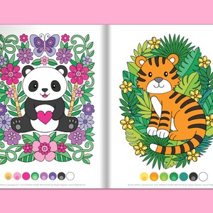 Coloring Book: Notebook Doodles Wild Animals Coloring Book Kids ...