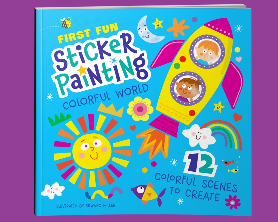 Book - First Fun Sticker Painting: Colorful World - 12 Colorful Scenes ...