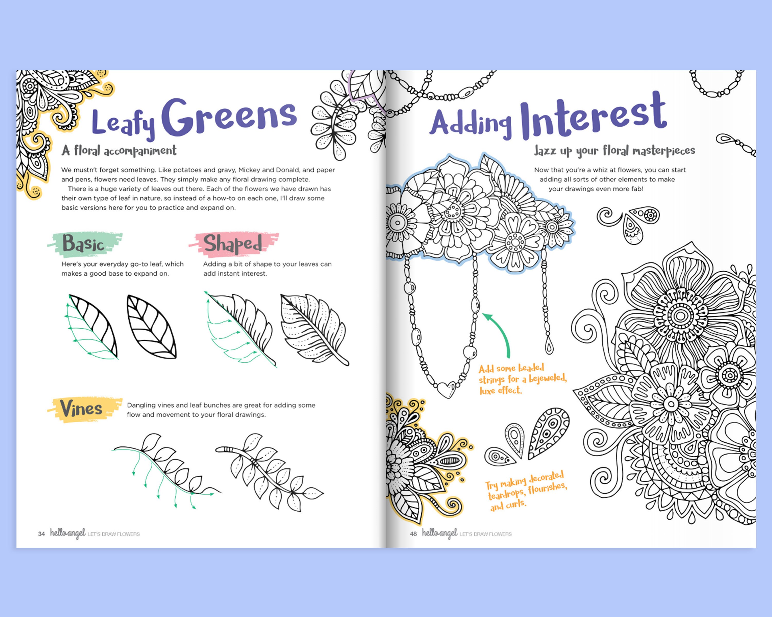 Book: Let's Draw Flowers How to Draw Flowers Book - Etsy