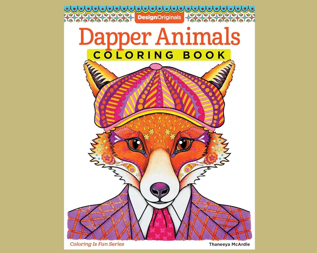 Coloring Book: Dapper Animals Coloring Book - Etsy