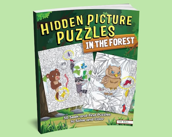 Activity Book: Hidden Picture Puzzles in the Forest Book - Etsy