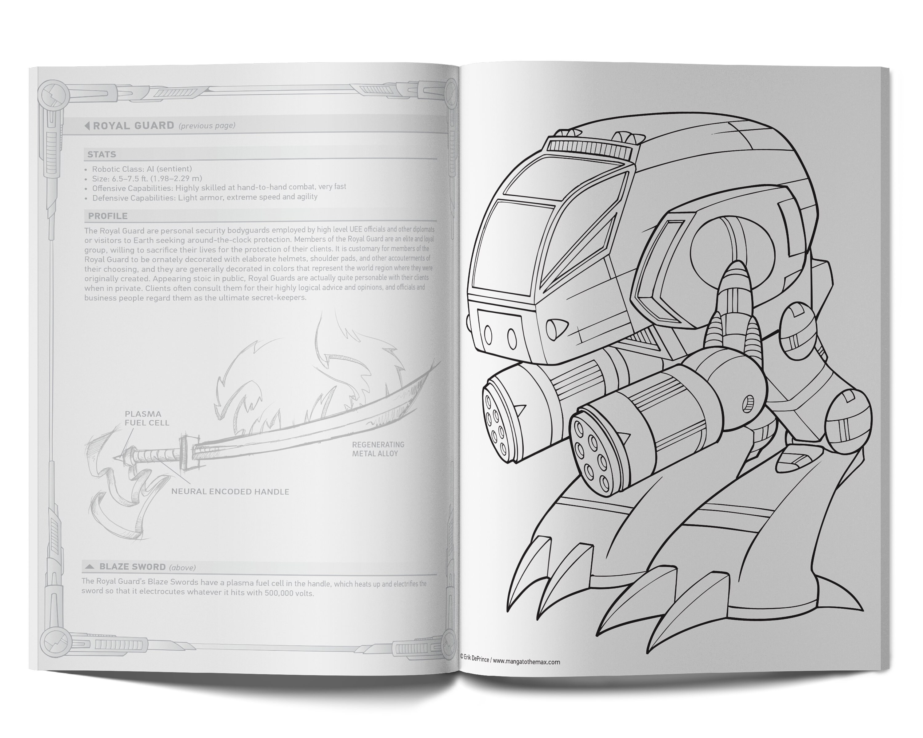 Personalized Coloring Book: Manga to the Max Robots Custom - Etsy