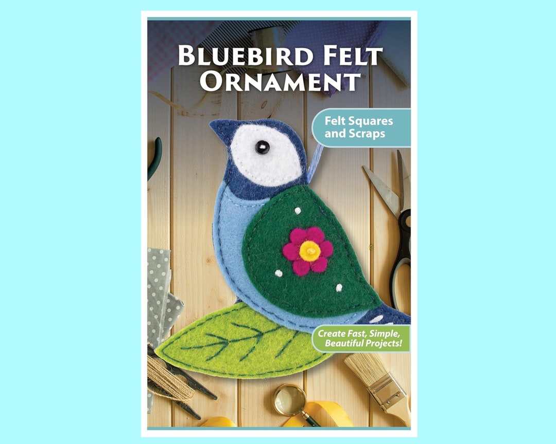 Book Bluebird Felt Ornament Pattern Pack - Etsy
