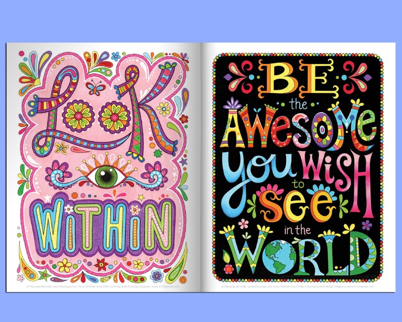 Coloring Book: Ultimate Good Vibes Coloring Book - Etsy