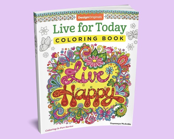 Coloring Book: Live for Today Coloring Book - Etsy