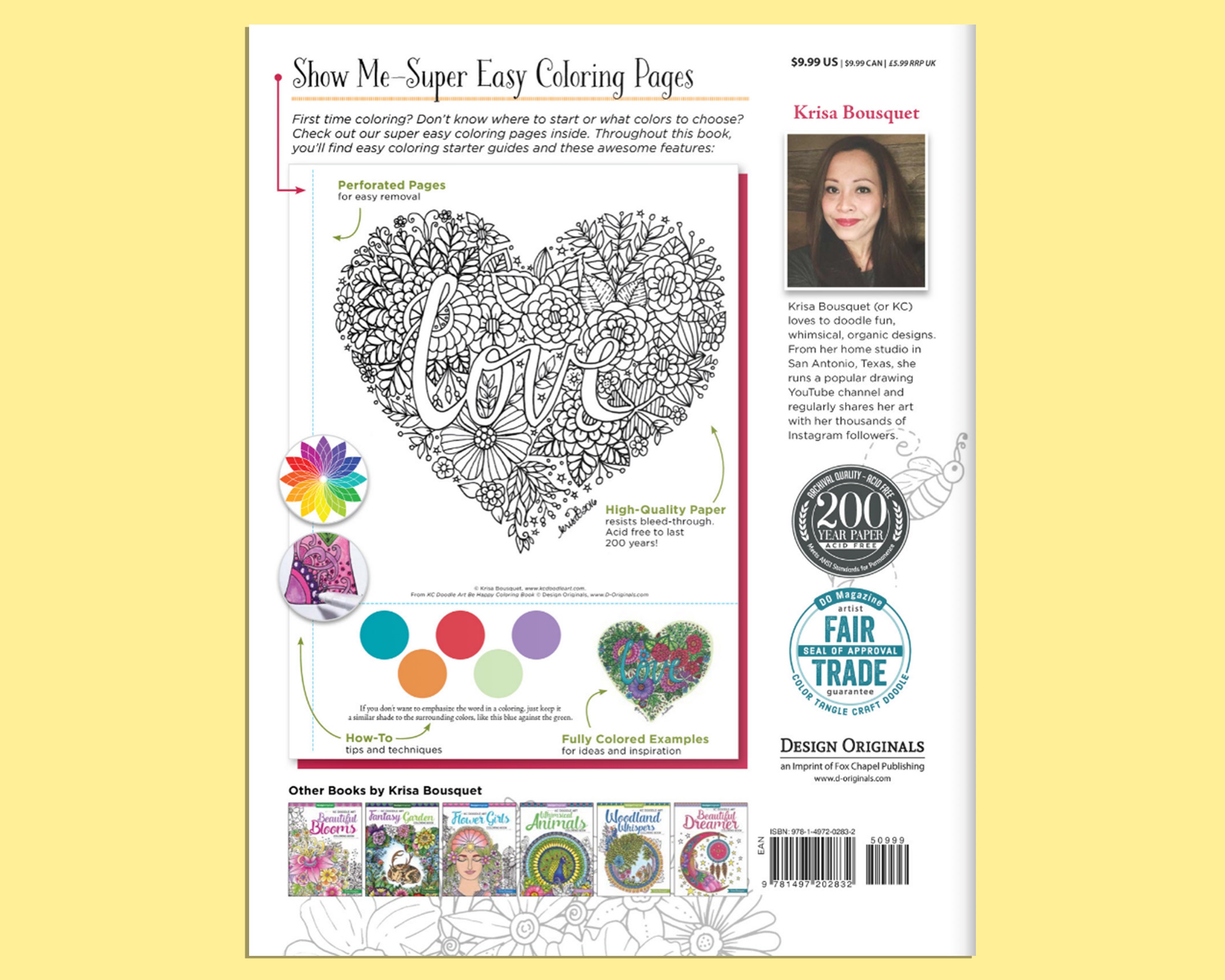 Coloring Book: KC Doodle Art Be Happy Coloring Book - Etsy UK