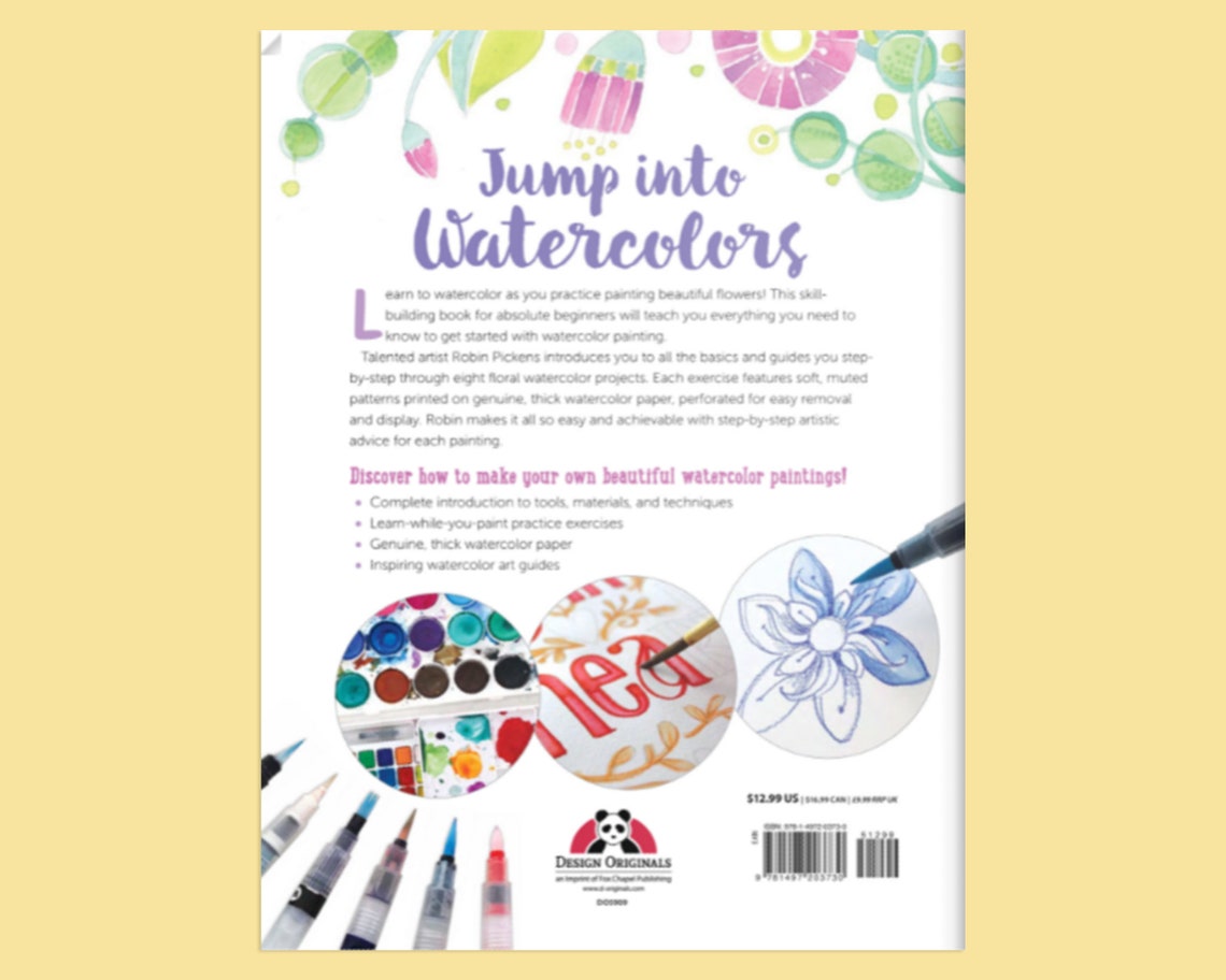 Book: Just Add Watercolor Flowers Watercolor Book How to - Etsy
