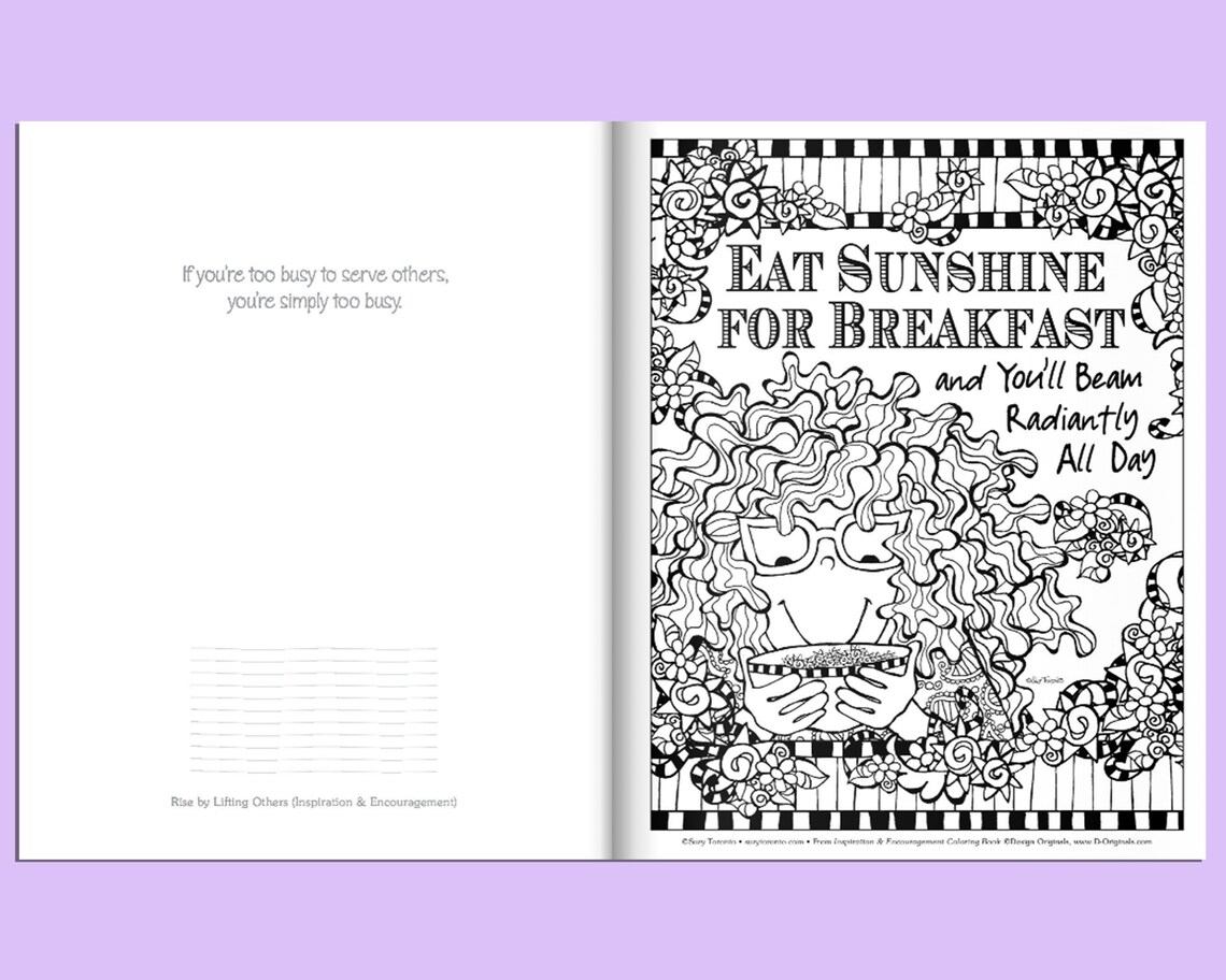 Coloring Book: Inspiration & Encouragement Coloring Book - Etsy
