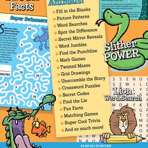 Activity Book: Brain-bending Animal Puzzles for Kids, A Treasury of ...