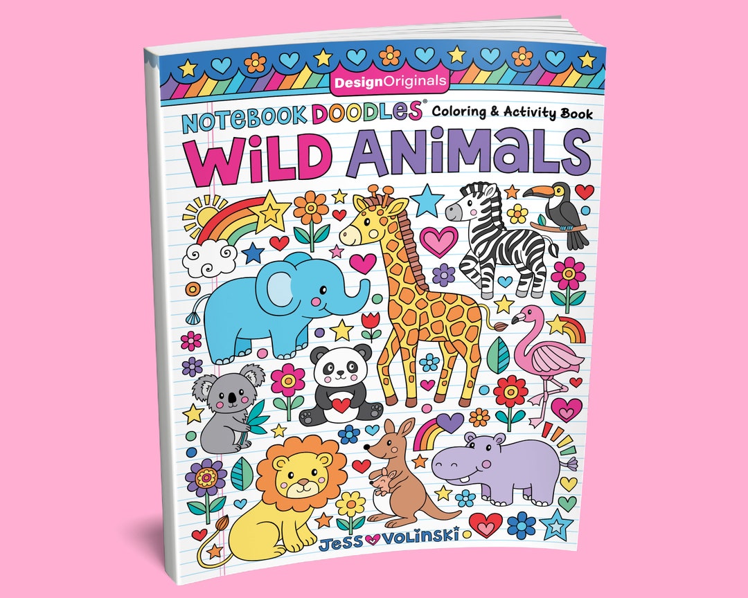 Coloring Book: Notebook Doodles Wild Animals Coloring Book Kids ...