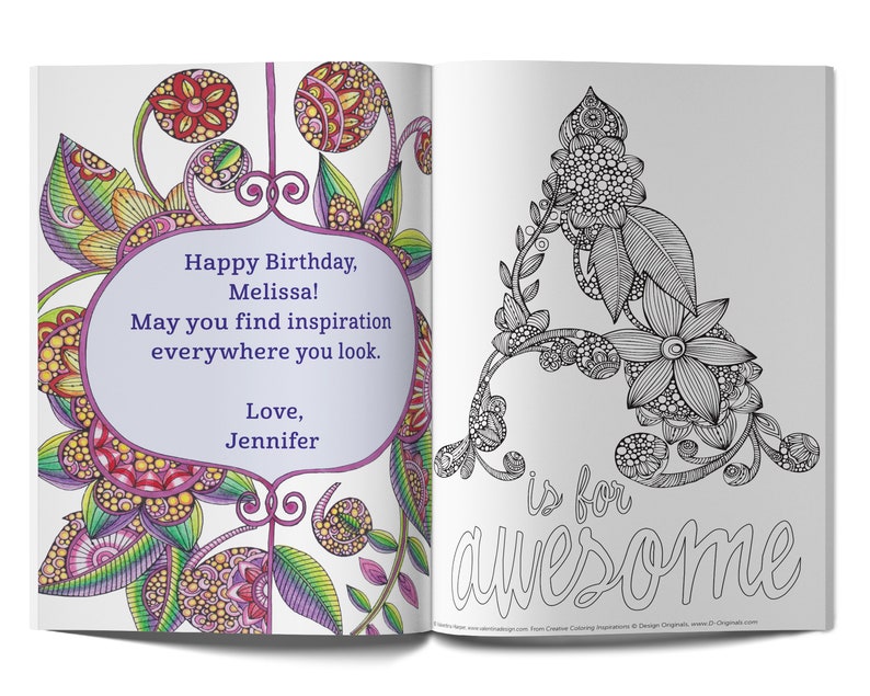 Personalized Coloring Book: Creative Coloring Inspirations - Etsy
