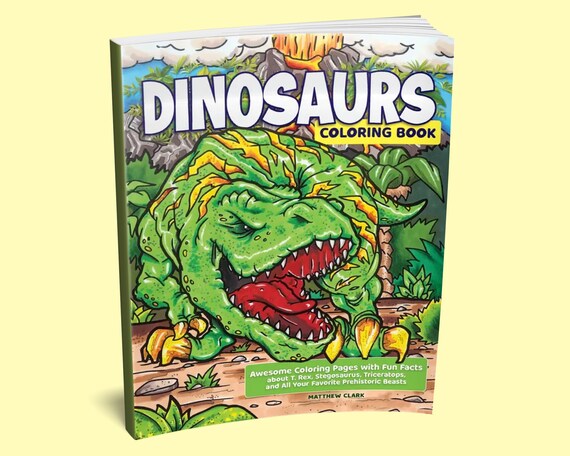 Coloring Book: Dinosaurs Coloring Book Kids Coloring Book - Etsy