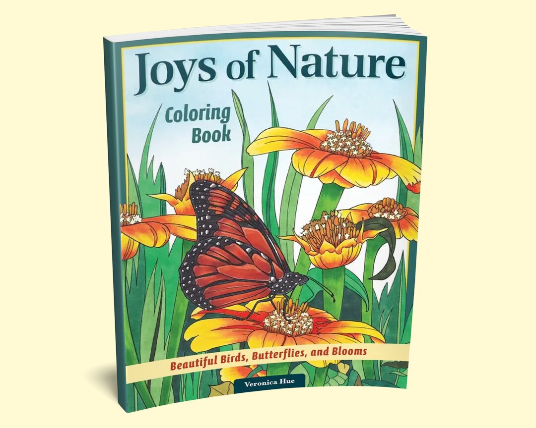 Coloring Book: Joys of Nature Coloring Book Adult Coloring Book Plant ...