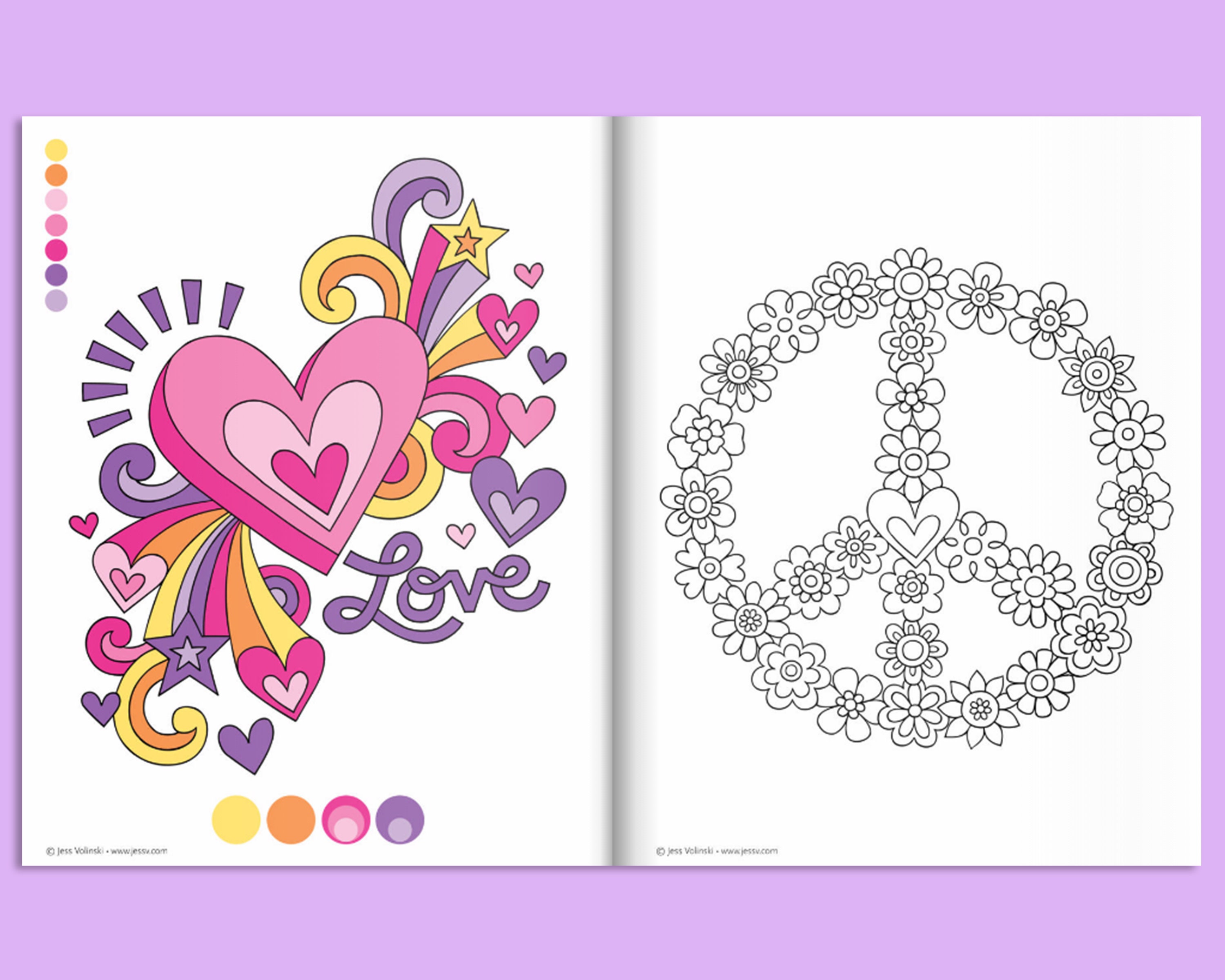 Peace Love Music Coloring Pages