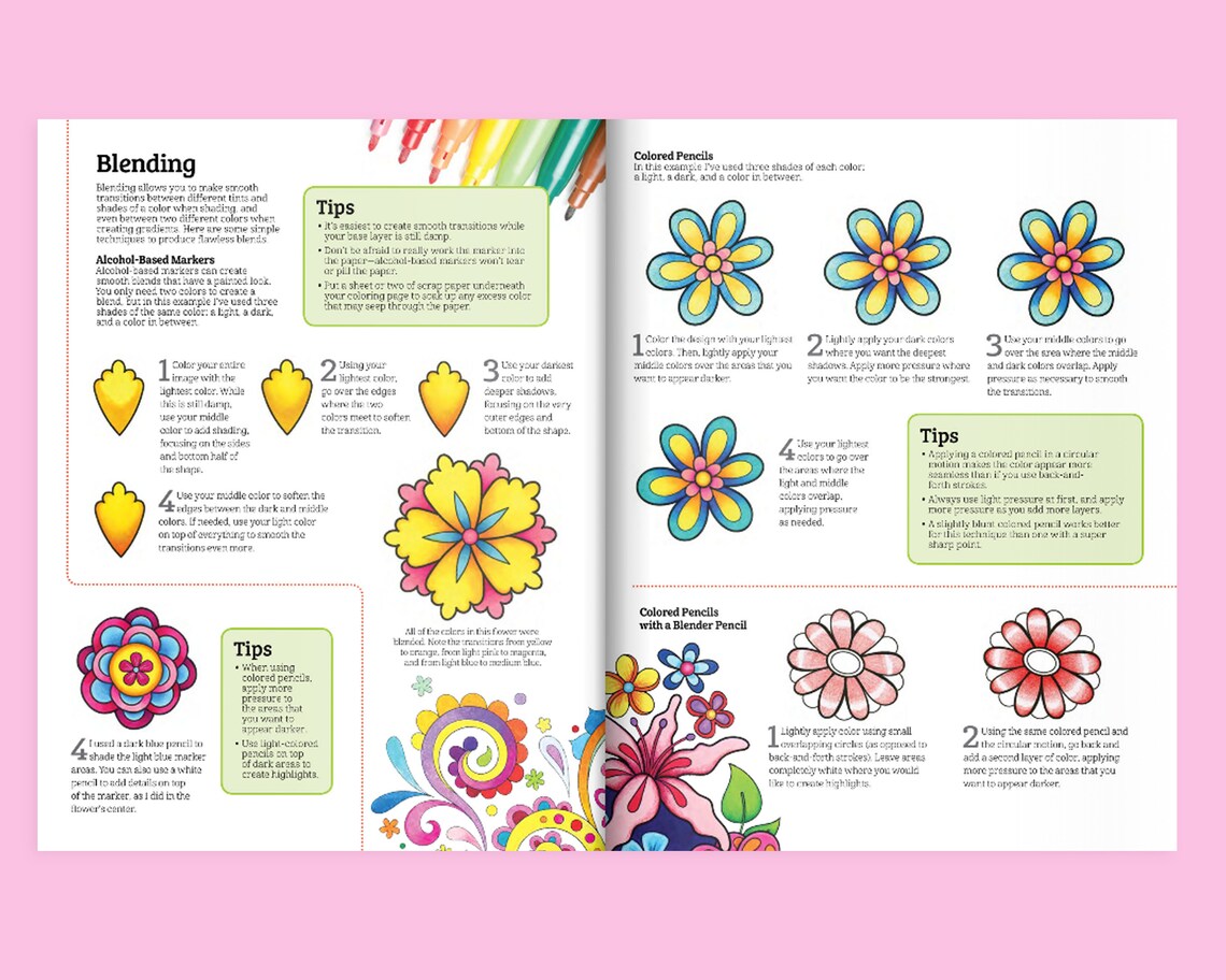 Coloring Book: Think Happy Coloring Book Adult Coloring - Etsy