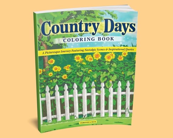 Coloring Book: Country Days Coloring Book Adult Coloring - Etsy