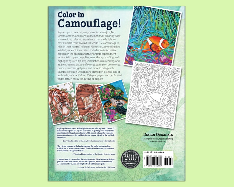 Coloring Book: Hidden Animals Coloring Book Seek and Find - Etsy