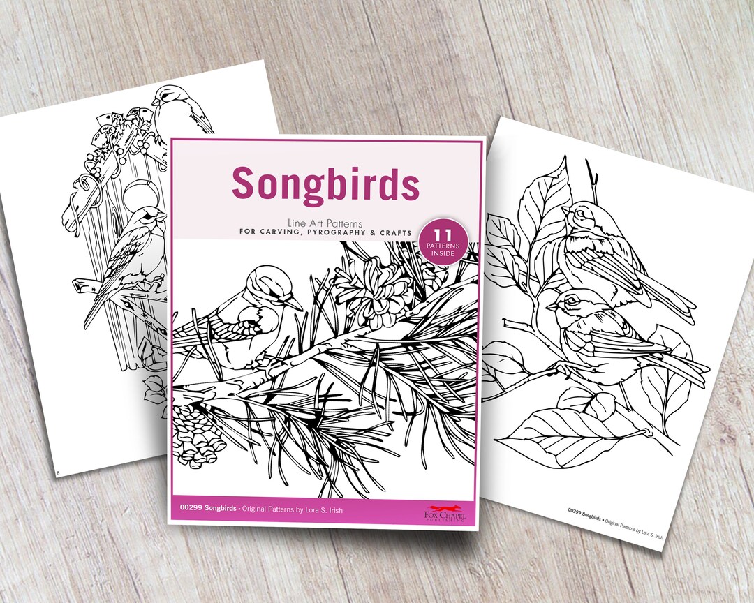 Patterns: Songbirds Printed Patterns - Wood Carving - Etsy