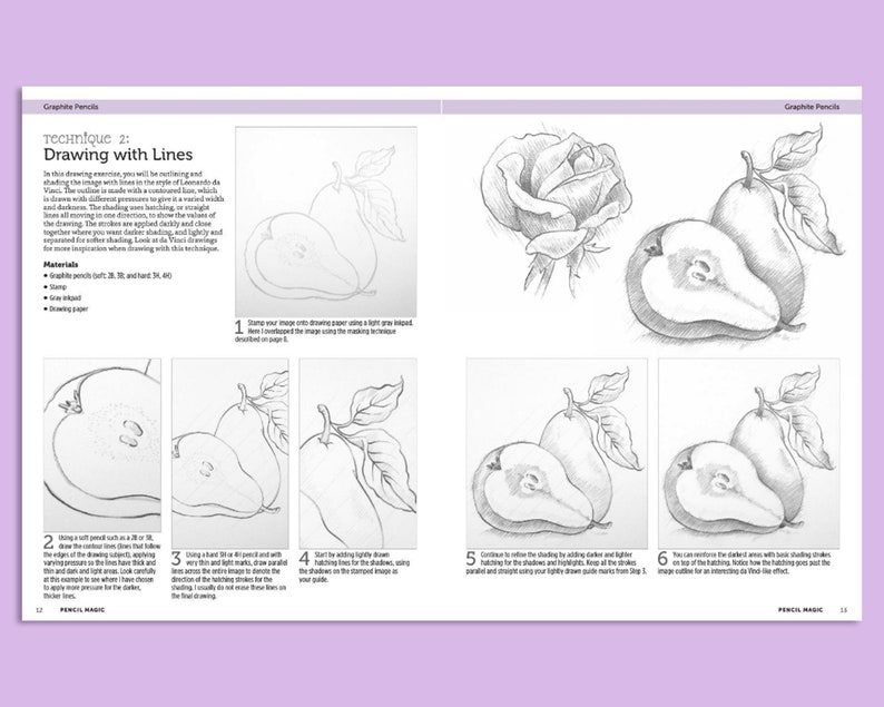 Book: Pencil Magic Drawing Book How to Draw - Etsy