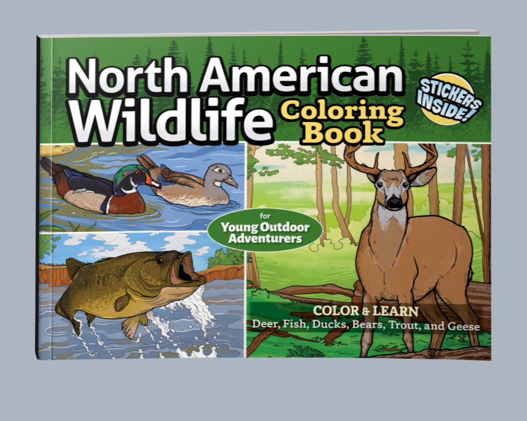 Book North American Wildlife Coloring Book for Young Outdoor ...