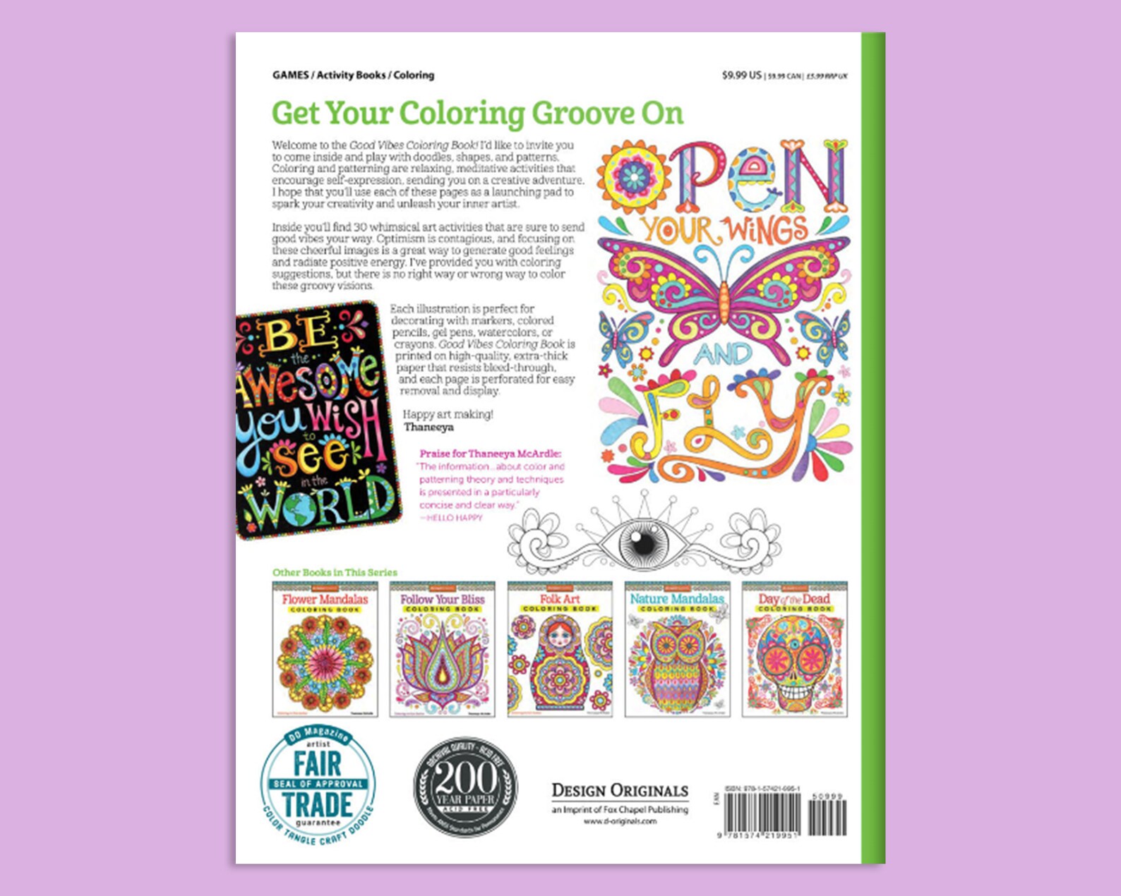 Coloring Book: Good Vibes Enjoy This Moment Coloring Book 30 - Etsy