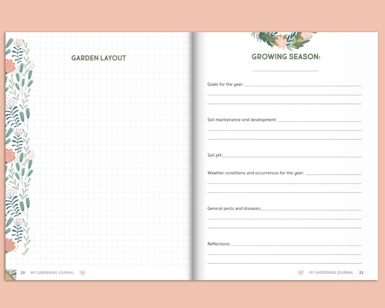 Journal/notebook: My Gardening Garden Planner Gift for - Etsy