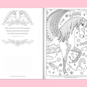 Coloring Book: Hello Angel Unicorns, Mermaids & Other Mythical ...