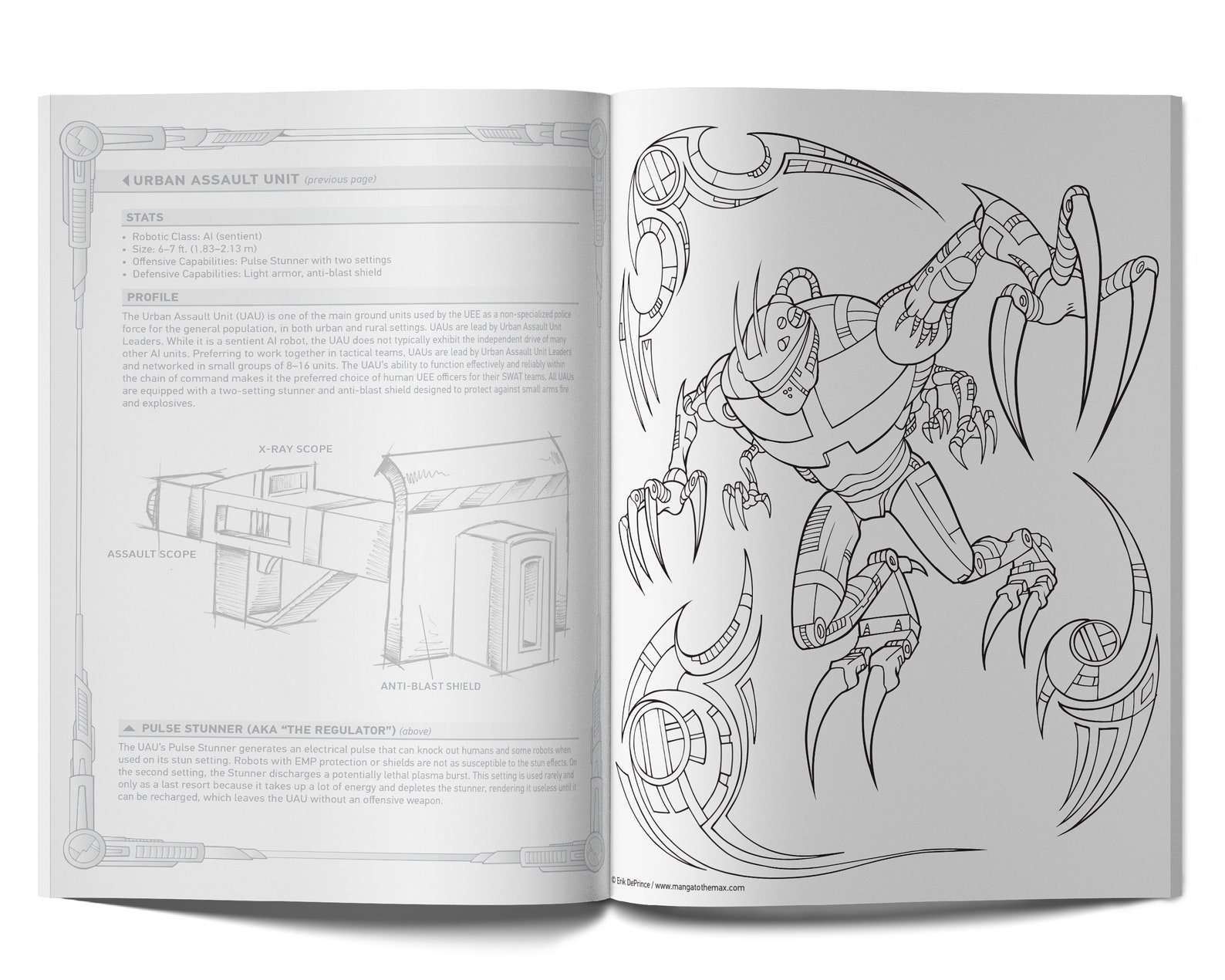 Personalized Coloring Book: Manga to the Max Robots Custom - Etsy