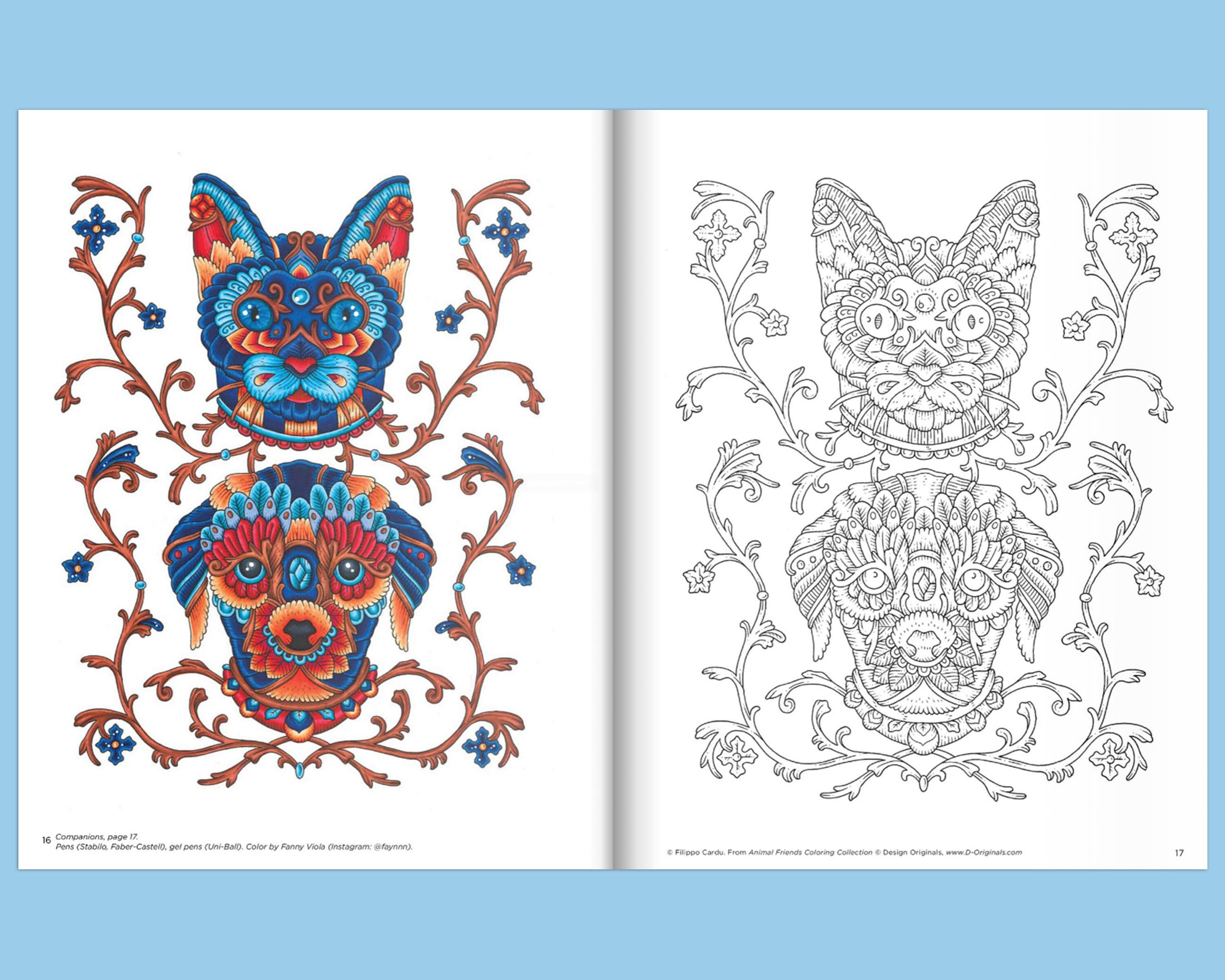Coloring Book: Animal Friends Coloring Book Adult Coloring - Etsy Sweden